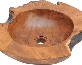 Handmade Wooden Teak Wood Bathsink,handcarve Basin,wooden Basin ...