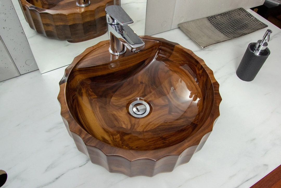 Handmade Wooden Teak Wood Bathsink,handcarve Basin,wooden Basin ...
