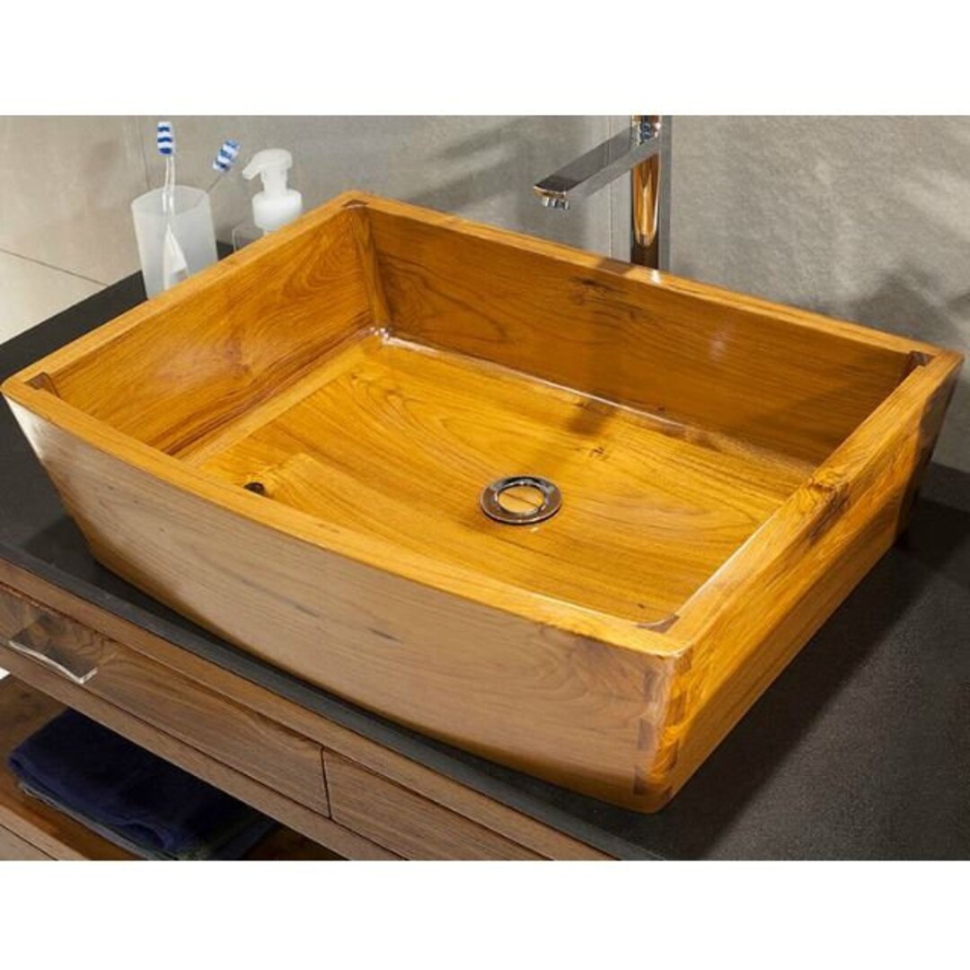 Handmade Wooden Teak Wood Bathsink,handcarve Basin,wooden Basin ...