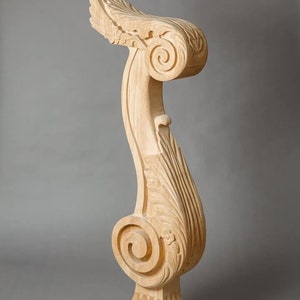 Hand Carved Decorative Wood Post Carved Stair Newel Style - Etsy