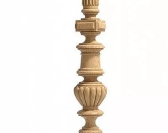 Hand Carved Decorative Wood Post, Carved Stair Newel Style Post ...