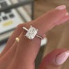 14k Oval Moissanite Engagement Ring / Moissanite Engagement Ring / East ...