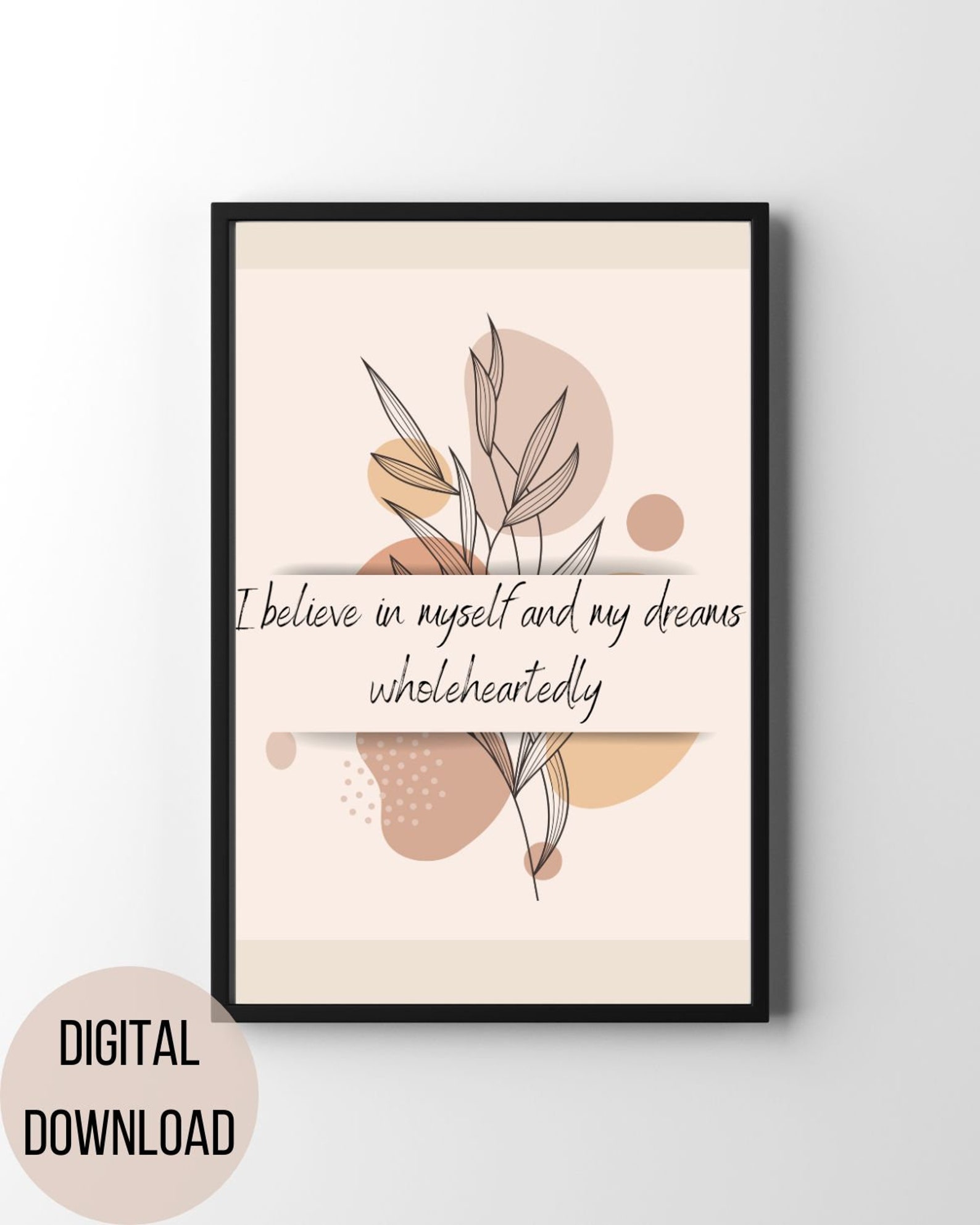 Boho Positive Affirmations Wall Art, Digital Download, Office Prints ...