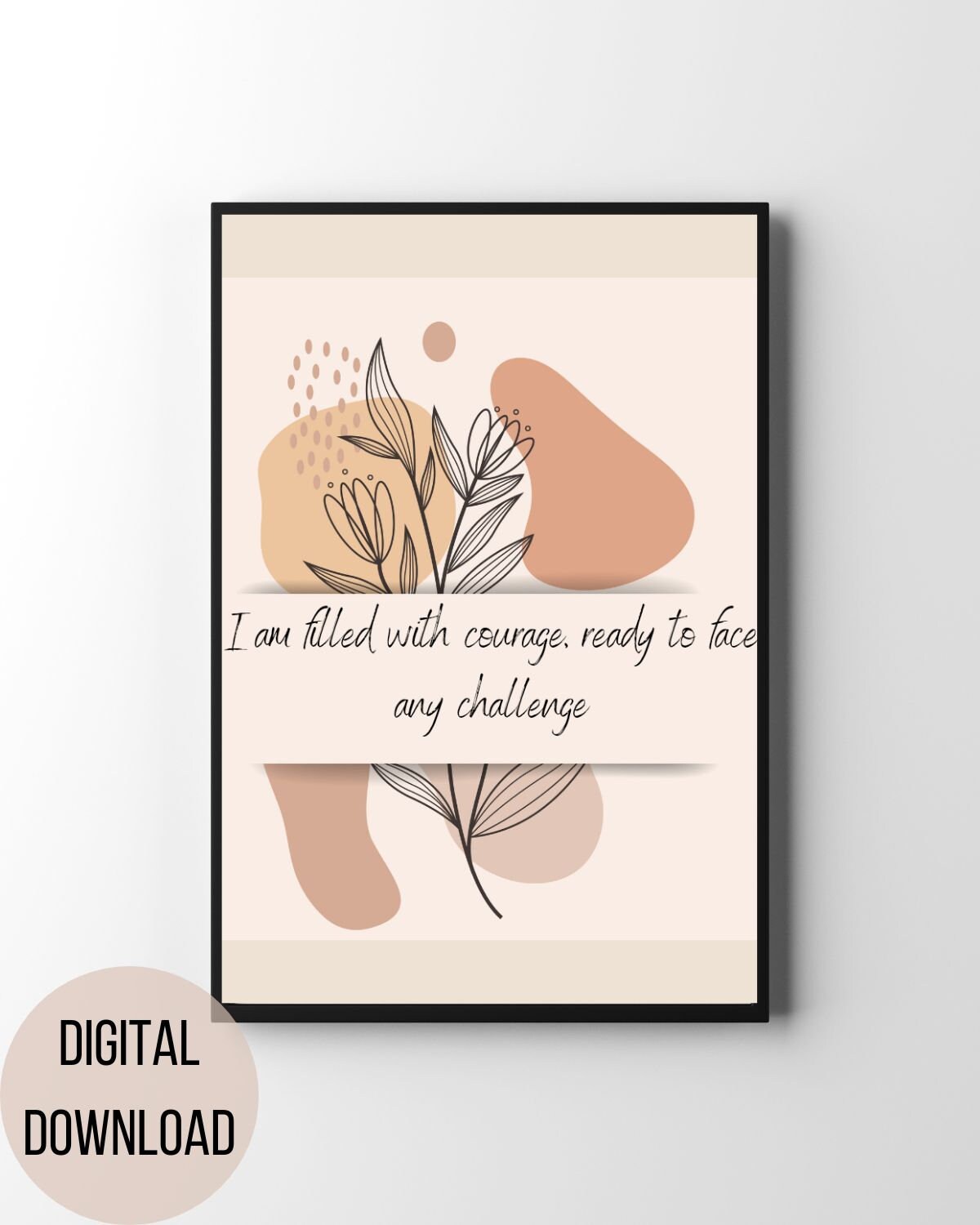 Boho Positive Affirmations Wall Art, Digital Download, Office Prints ...
