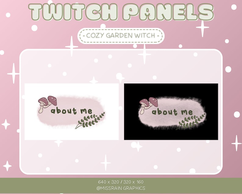 Cozy Garden Twitch Panels - Cute Panels for Streaming, Twitch, Discord ...