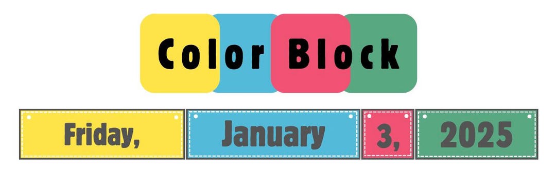 Hanging Flip Calendar Color Block - Etsy