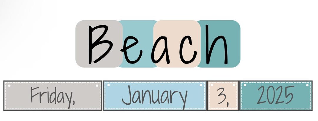 Hanging Flip Calendar Beach Theme - Etsy