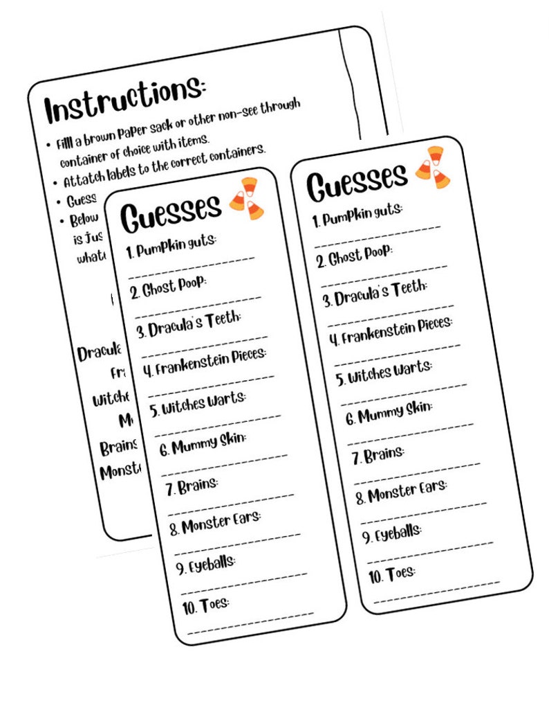 Halloween Touch & Feel Digital Download - Etsy