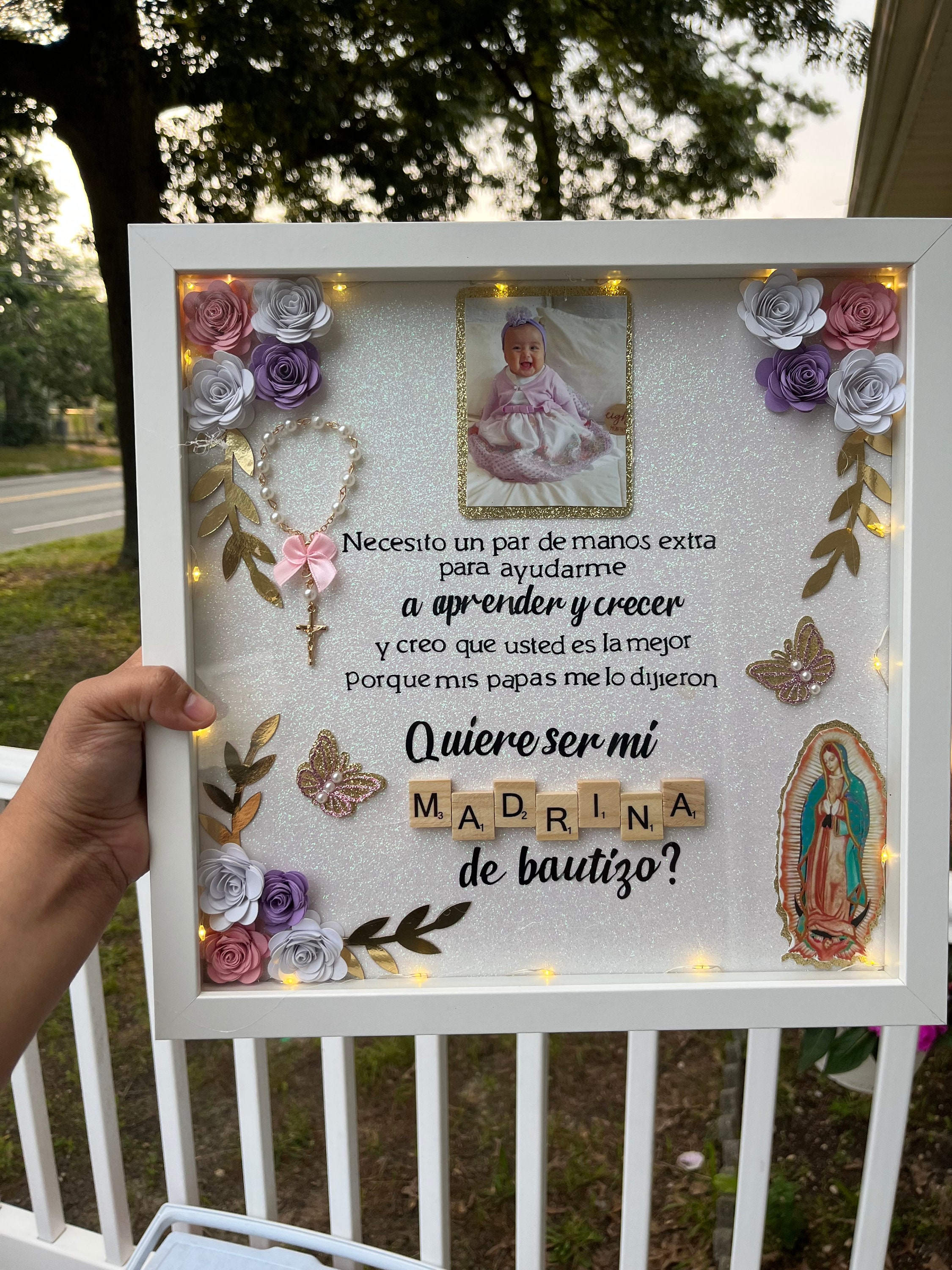 Godparents Proposal Shadow Box 12x12 Frame | Customized Gift for ...