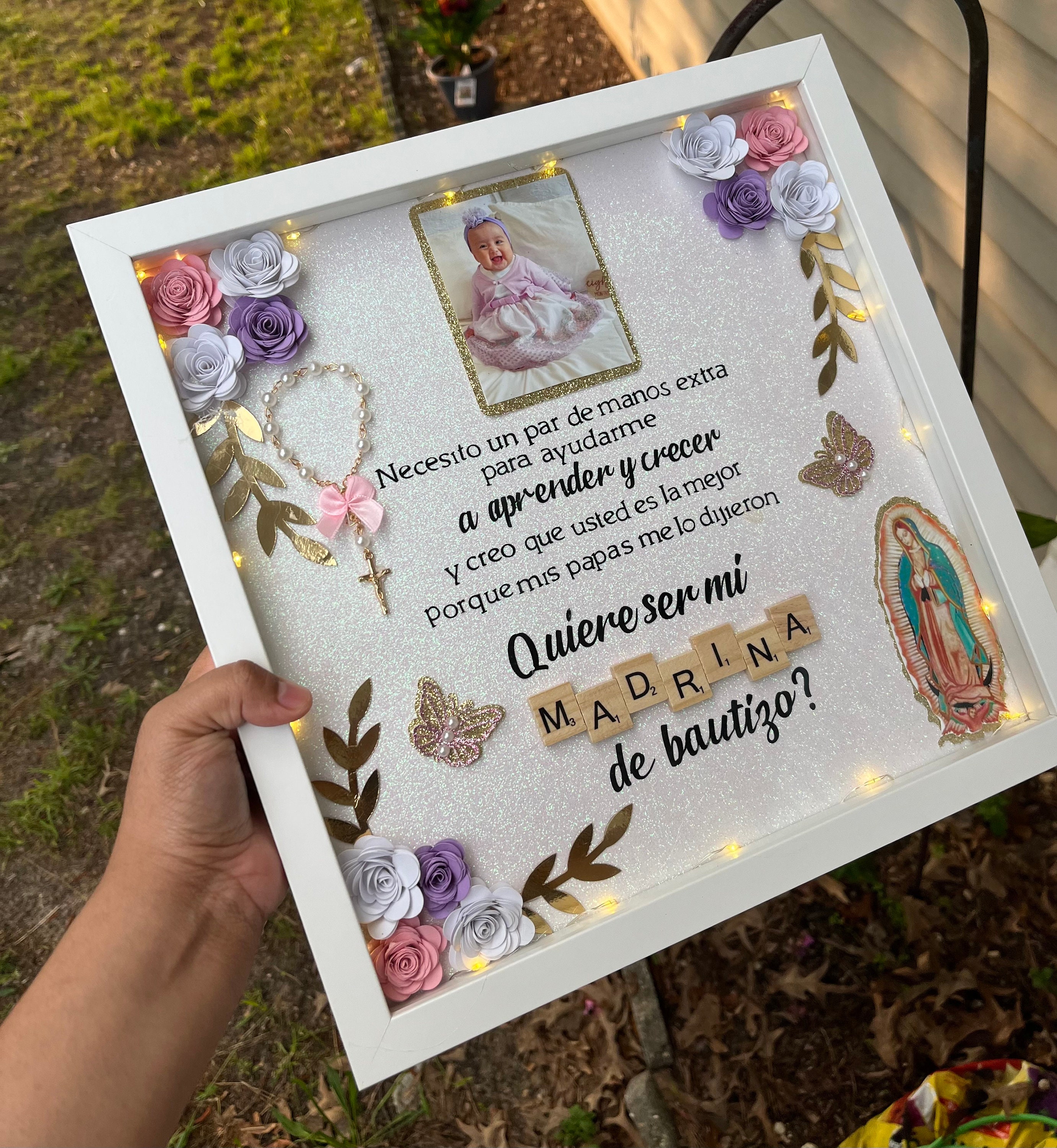 Godparents Proposal Shadow Box 12x12 Frame | Customized Gift for ...