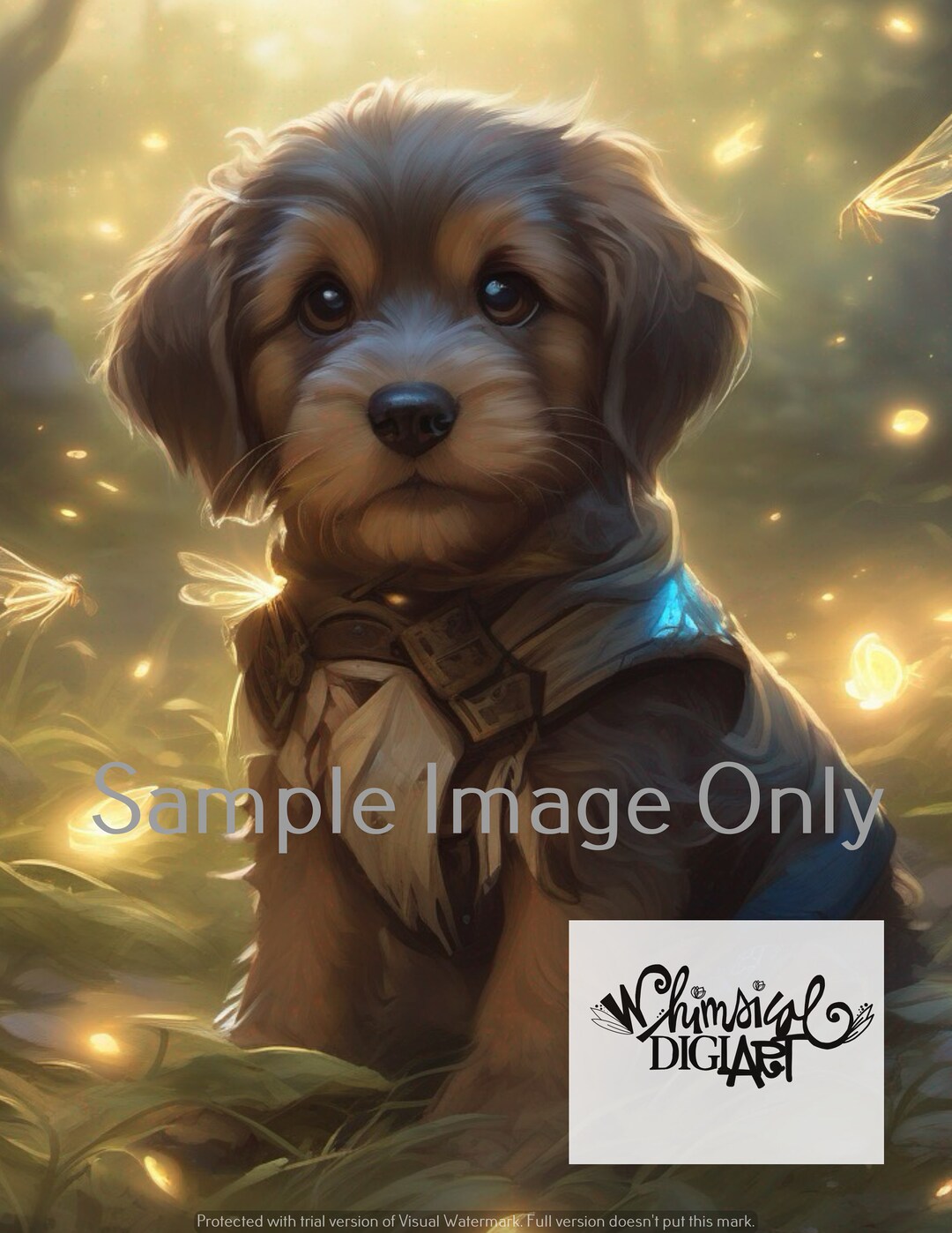 Two Adorable Fantasy Dogs - Digital Art, Perfect for Any Project - Etsy