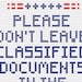 Please Don't Leave Classified Documents in the Bathroom - Cross Stitch ...