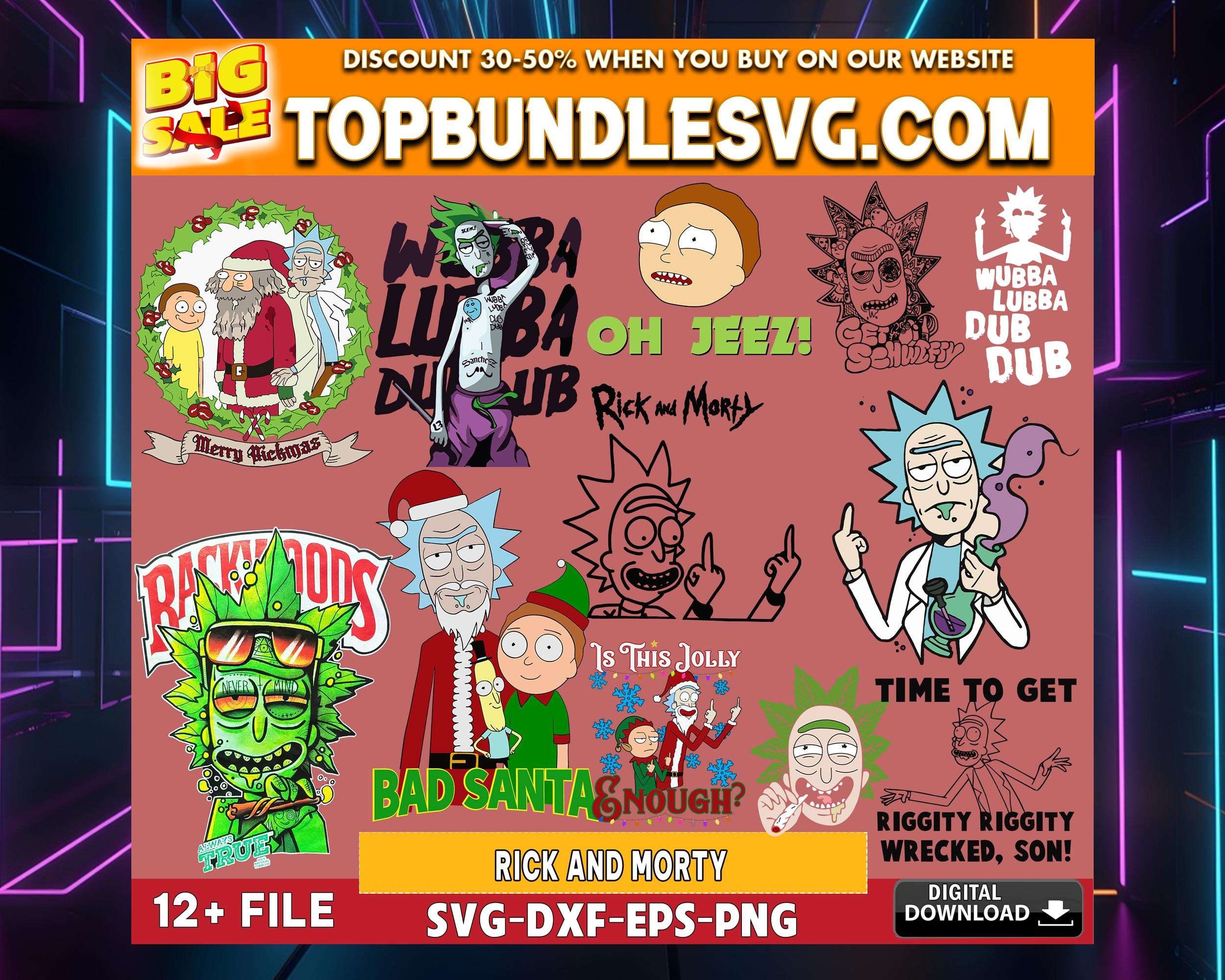 Rick and Morty SVG Mega Bundle Rick and Morty Svg Eps Png - Etsy