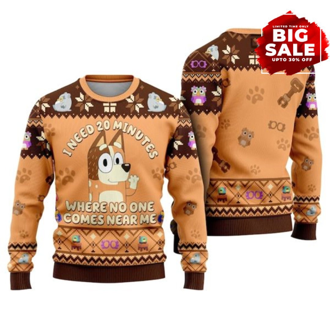 Bluey Ugly Christmas Sweater A Little Bit Bingo A Little Bit - Etsy