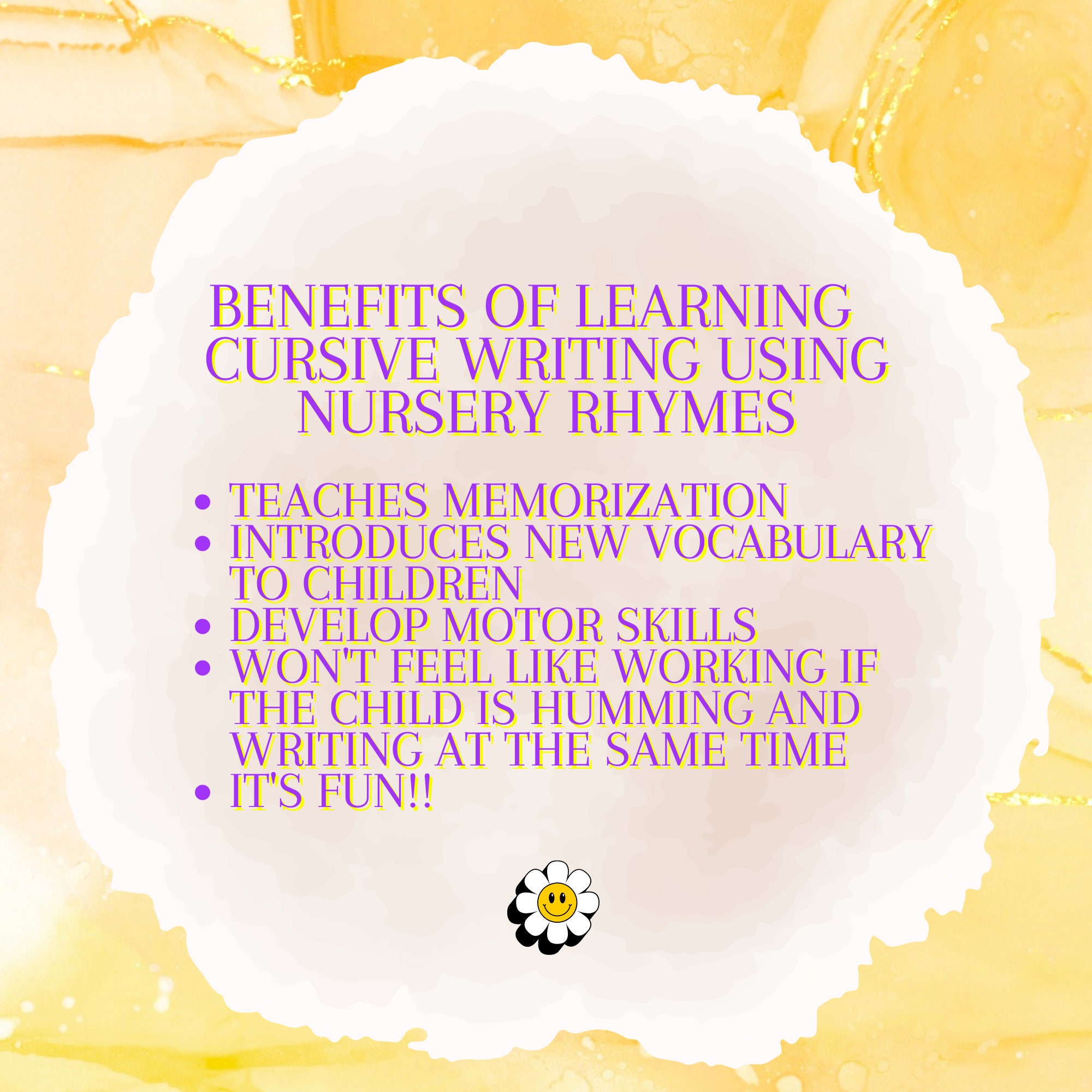 Practice Cursive Handwriting Using Nursery Rhymes - Etsy