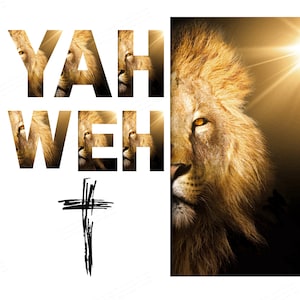 Yahweh Lion Jesus God PNG File Sublimation Brown - Etsy