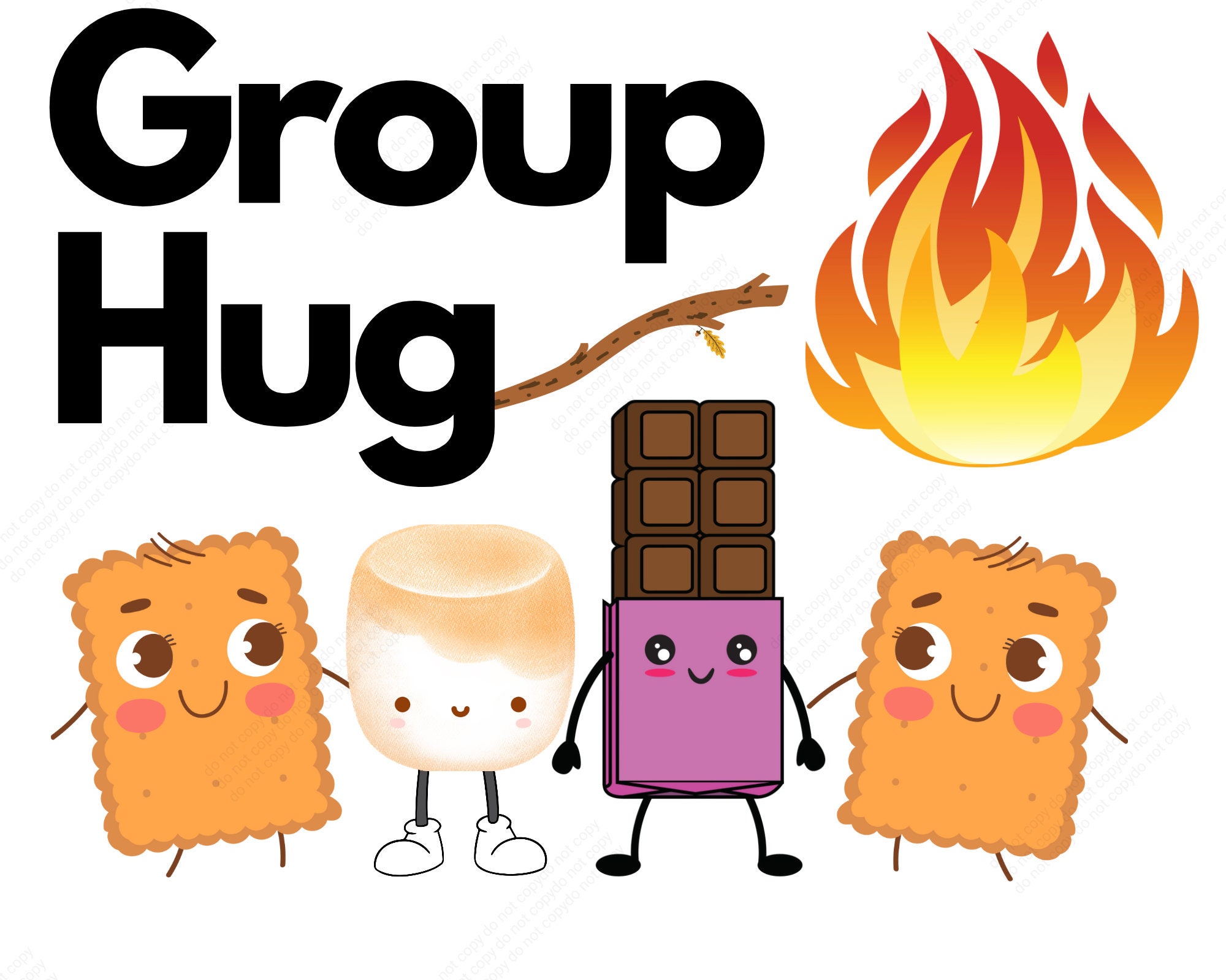 Group Hug Smores PNG File Sublimation Shirt Mug Kids Girls Boys Moms ...