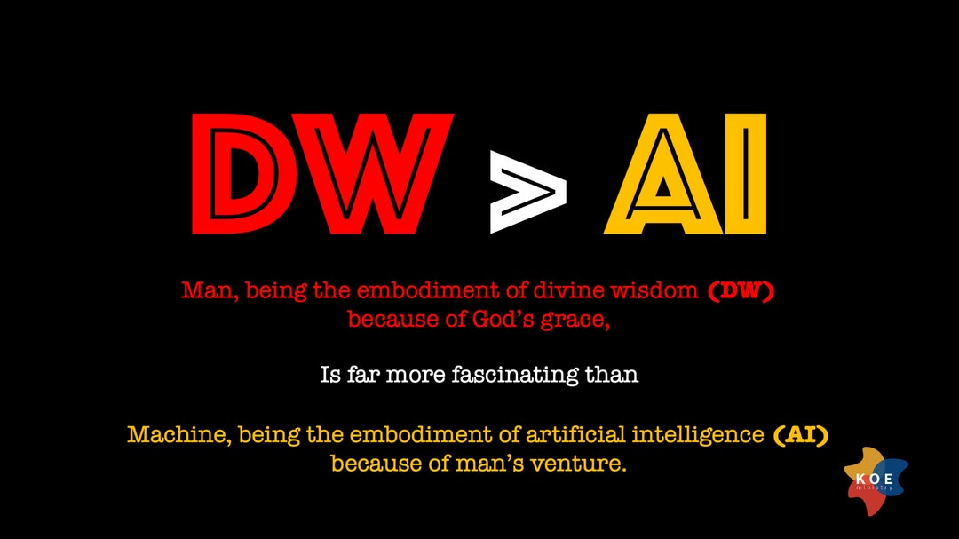 DW > AI POSTER (18" X 24" Horizontal): Divine Wisdom is Greater Than ...