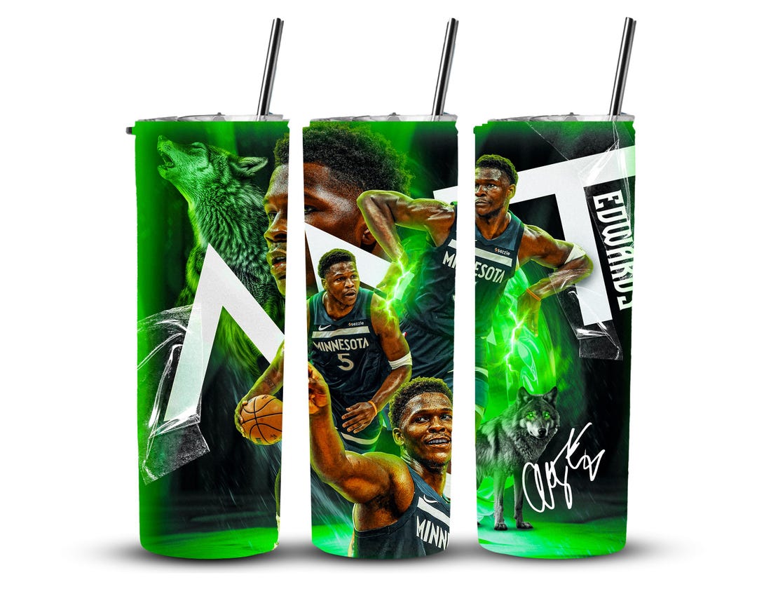 Anthony Edwards Tumbler Wrap | Wolves Digital Edition | 20oz Skinny ...