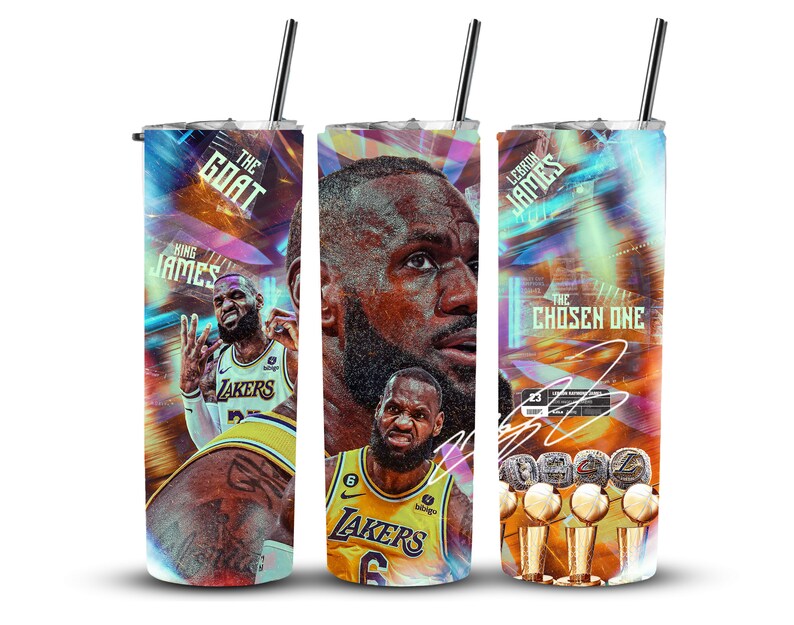 Lebron James Tumbler Wrap Design, 4 Rings Variant Edition, DIGITAL ...