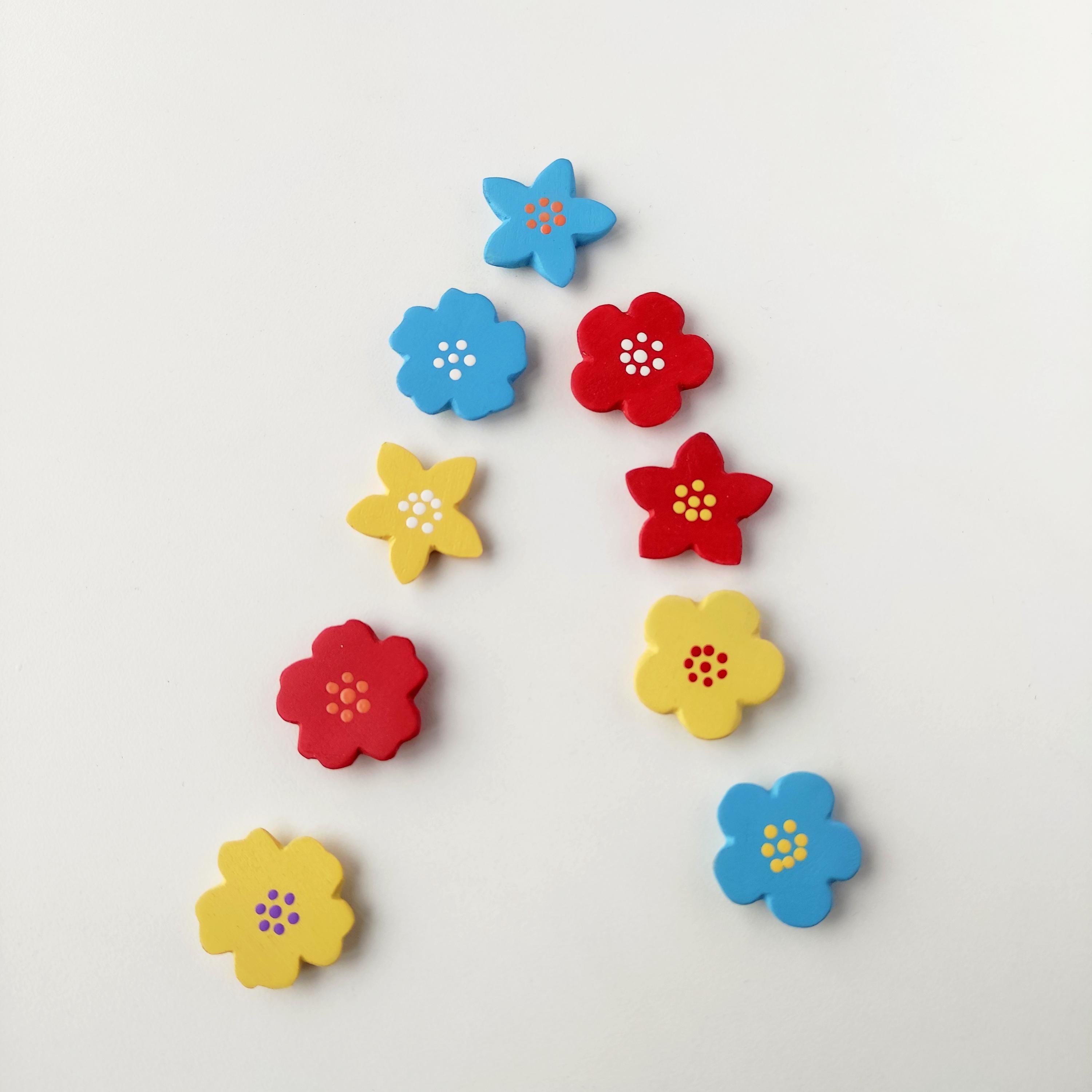 Handmade Wooden Spring Flowers Toy Set: Montessori Playset - Etsy