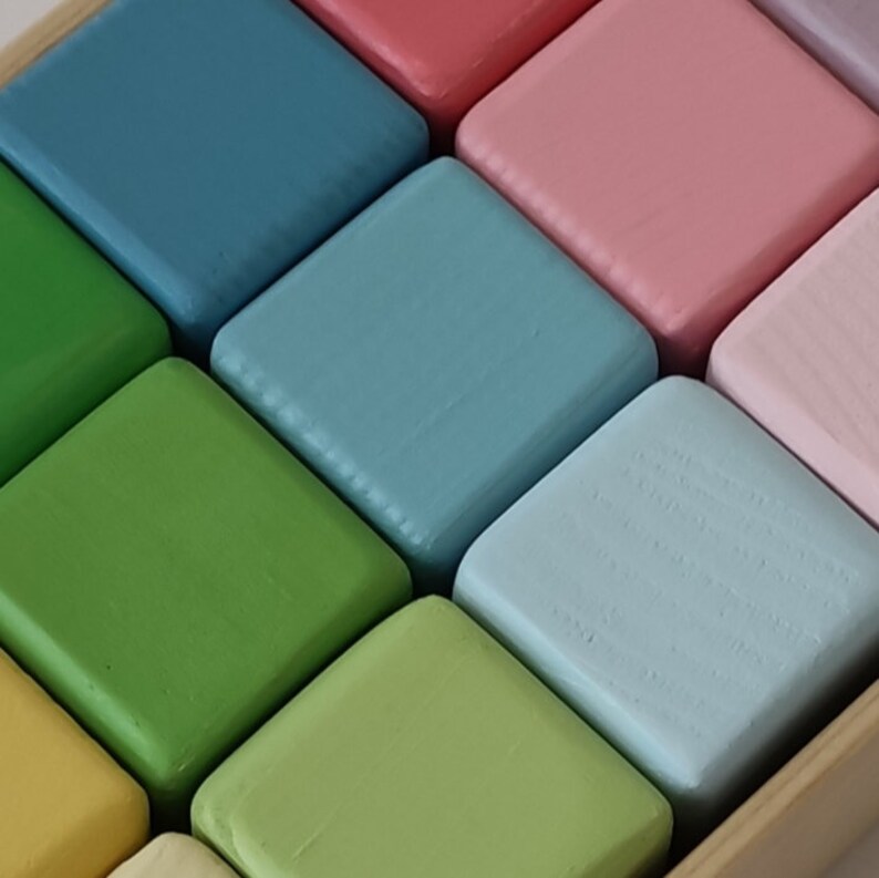 Wooden Colorful Blocks, Baby Building Blocks, Handmade Blocks ...