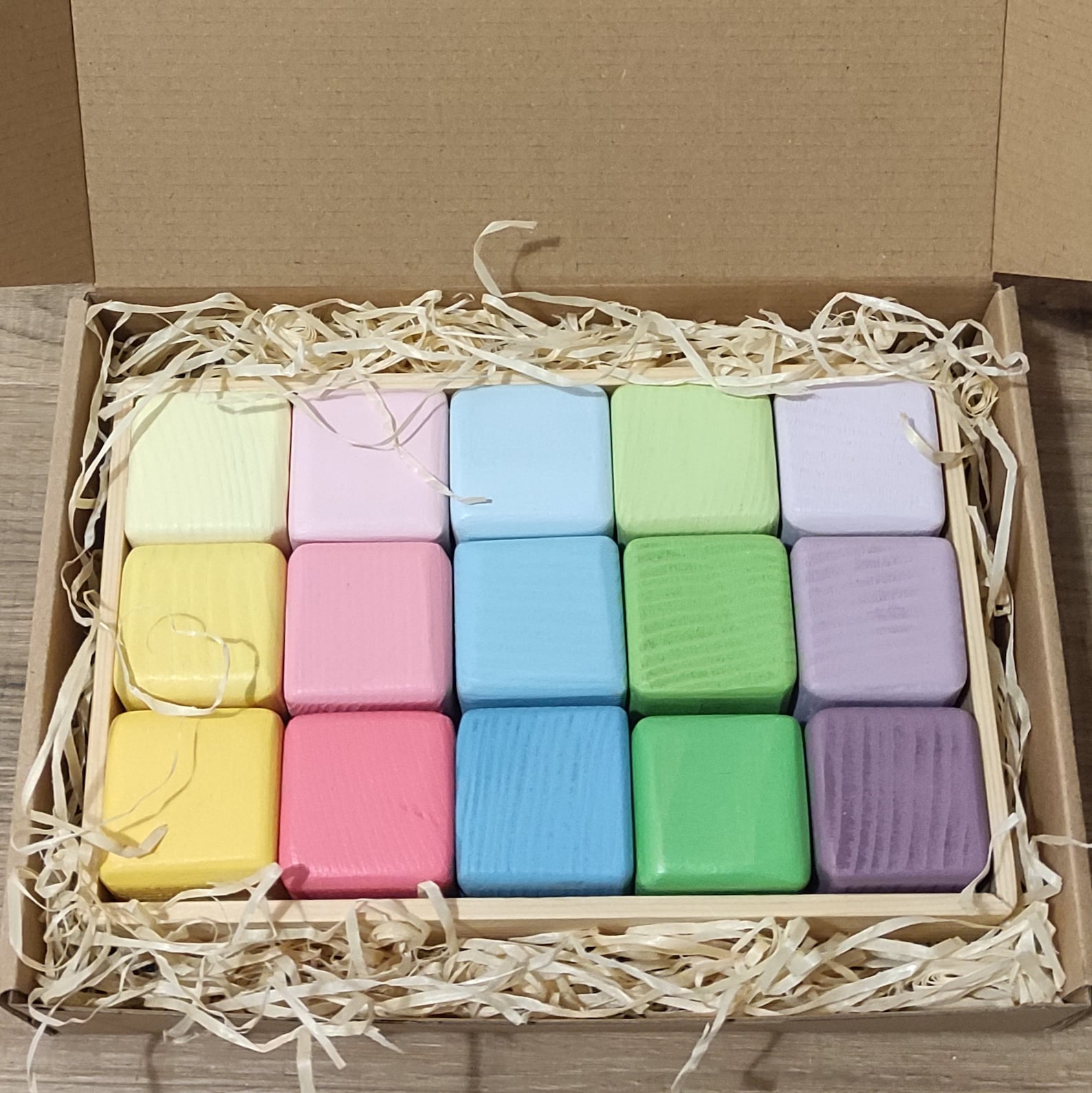 Wooden Colorful Blocks, Baby Building Blocks, Handmade Blocks ...