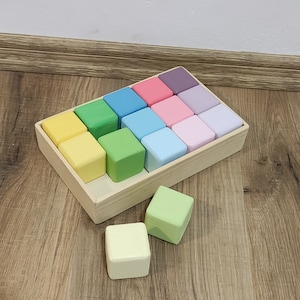 Wooden Colorful Blocks, Baby Building Blocks, Handmade Blocks ...
