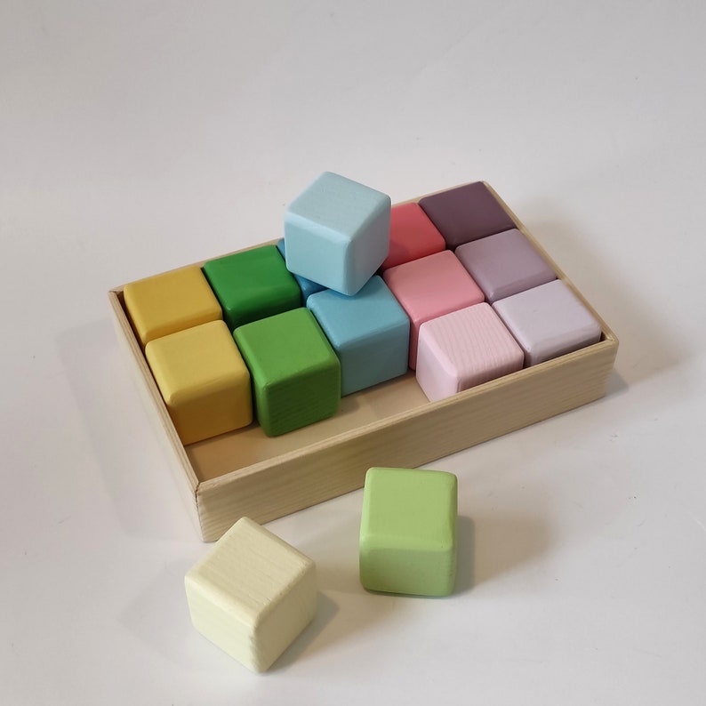 Wooden Colorful Blocks, Baby Building Blocks, Handmade Blocks ...