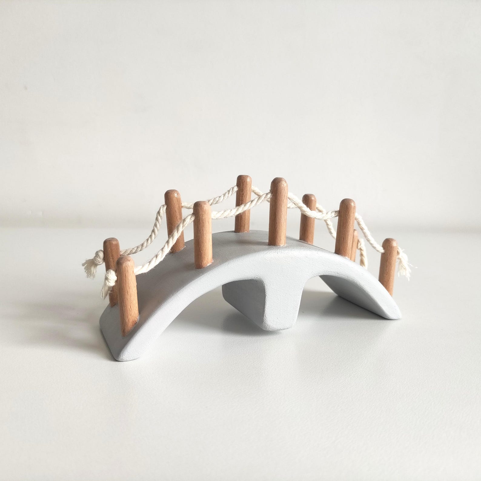 Wooden Bridge Toy Handmade Waldorf Figurine Open Ended Play Easter Gift ...