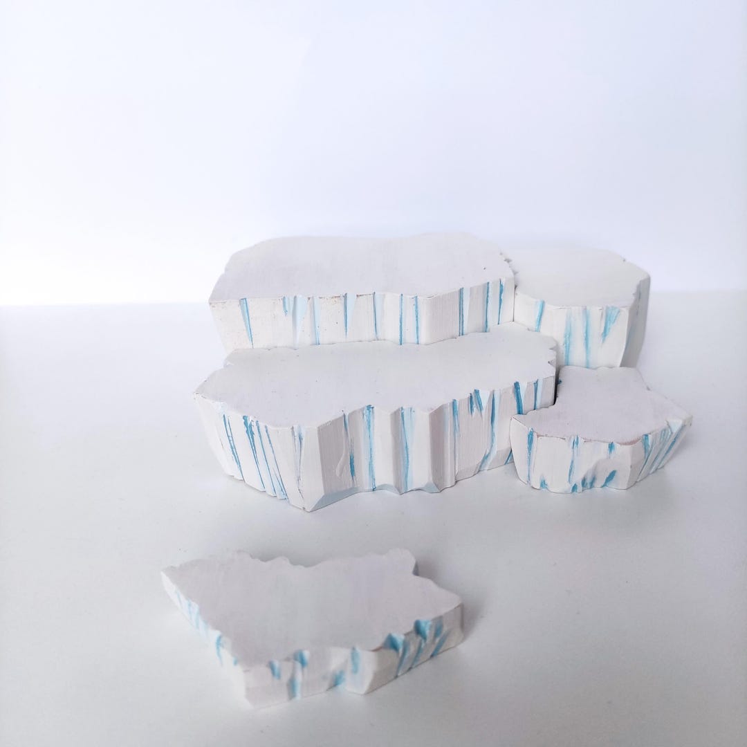 Wooden Iceberg Toy Set, Arctic Ice Cliffs, Waldorf Montessori Play - Etsy