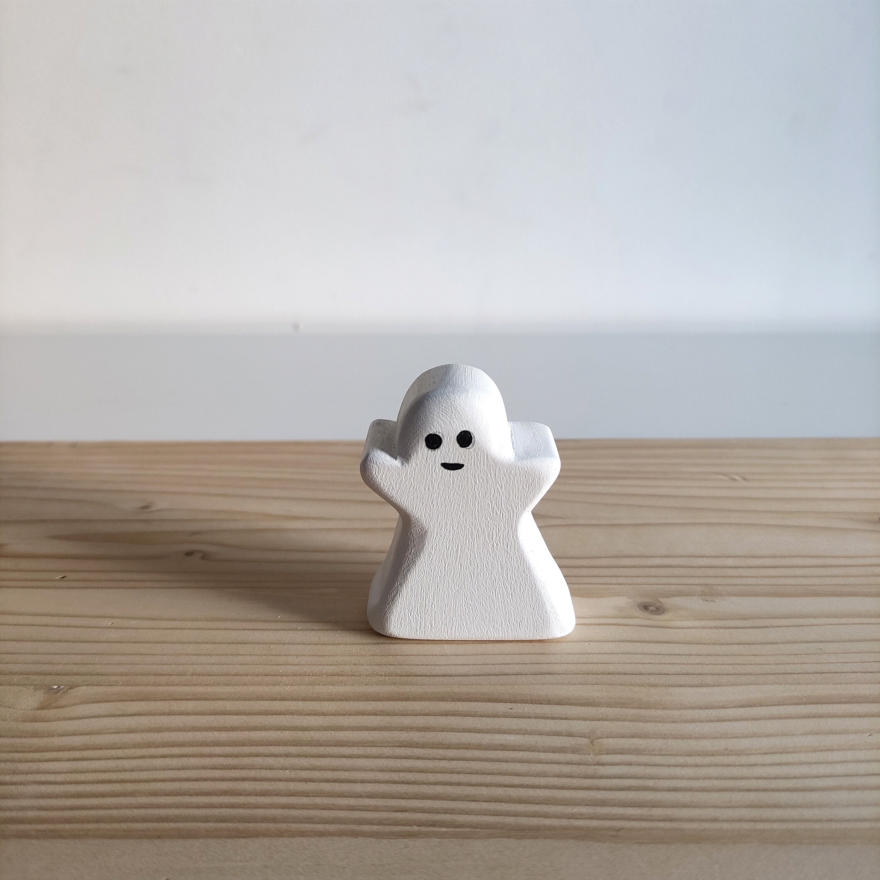 Handmade Wooden Ghost Family Toy Set, Halloween Pumpkin Figurine ...