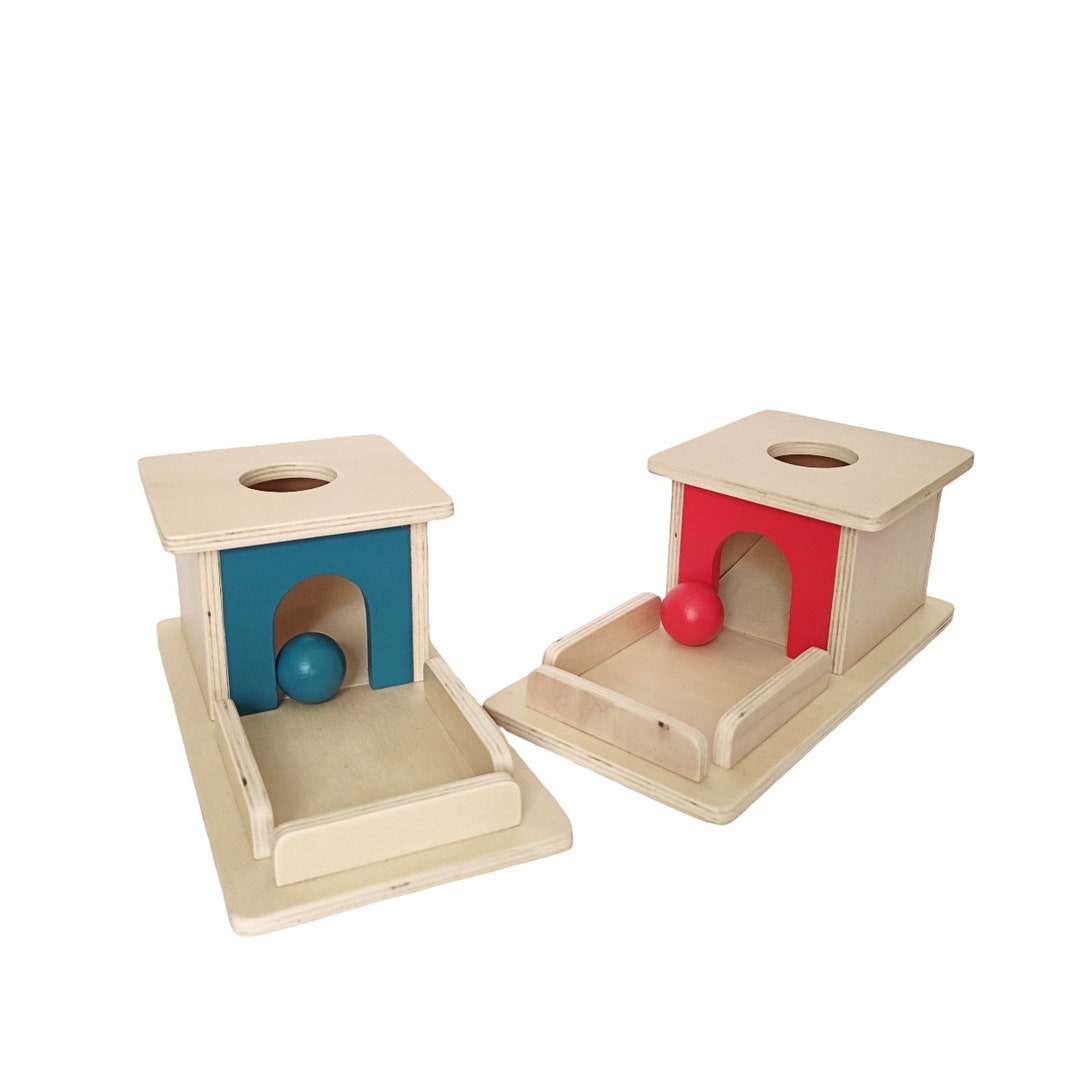 Montessori Object Permanence Box, Develop Permanence Skills, Wooden ...