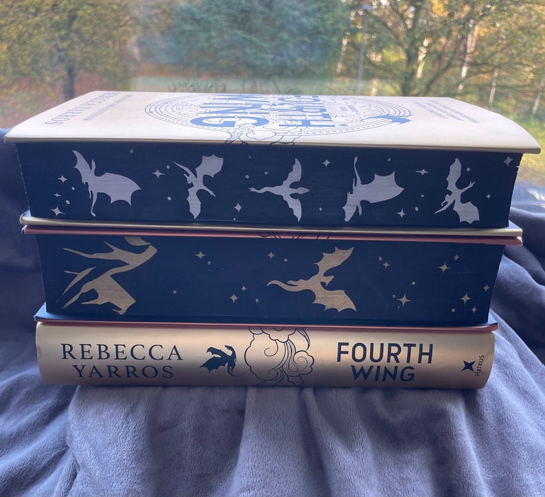 Fourth Wing & Iron Flame Custom Sprayed Edges With Golden or - Etsy