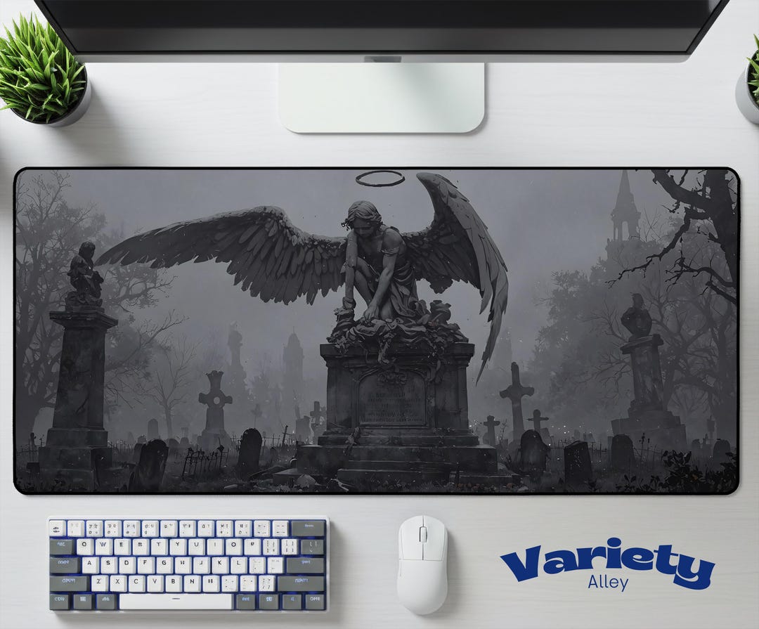 Alfombrilla de escritorio gótica de ángel caído / Alfombrilla de ratón ...