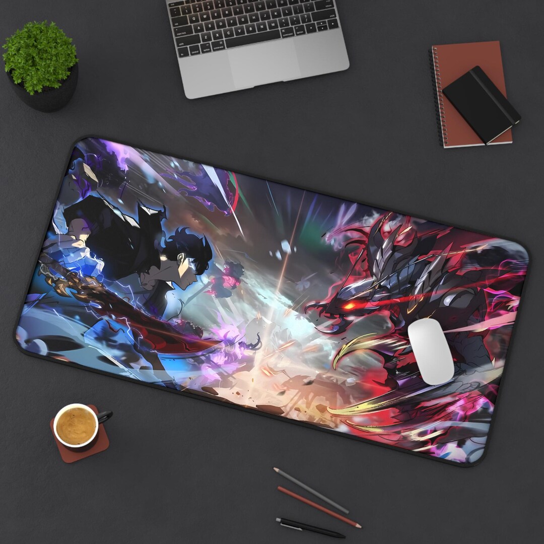 Solo Leveling Shadow Desk Mat | Anime Gaming Pad | Sung Jin-woo PC ...