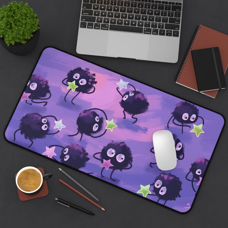 Spirited Japanese Anime | Soot Sprites Desk Mat | 3 Sizes Cute Art ...