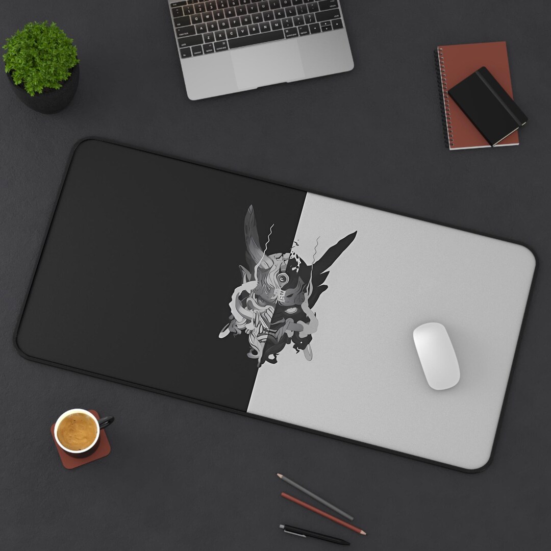 Oni Samurai Desk Mat | Japanese Demon Gaming Pad | Warrior Mousepad ...