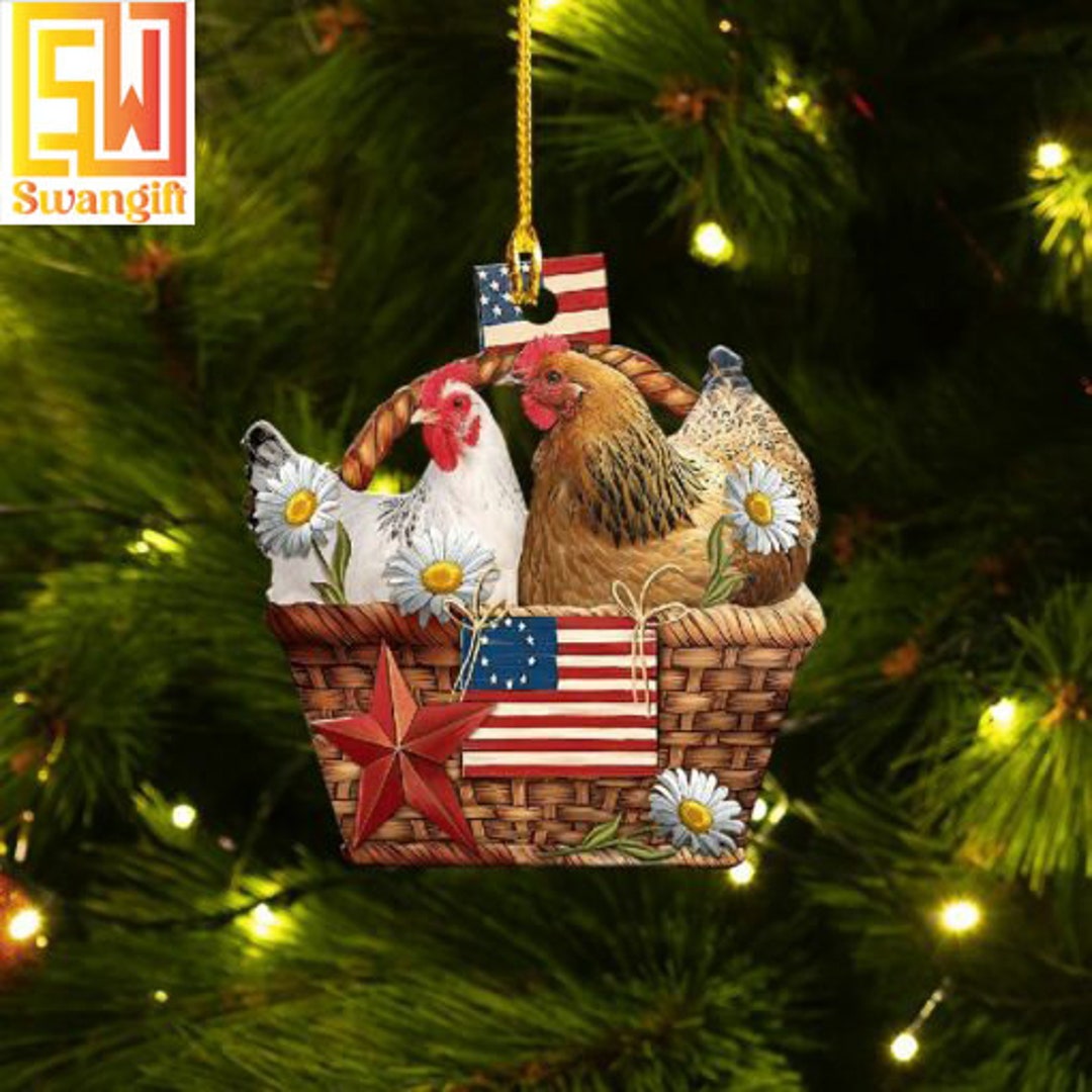 Chicken Gift Ornament Chicken Christmas Tree Ornament - Etsy