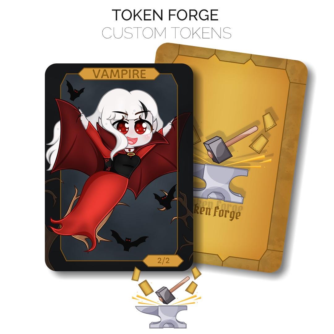 5 Vampire 2/2 Tokens for Magic the Gathering - Etsy