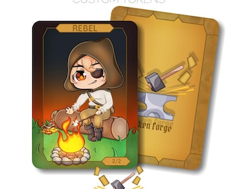 5 Rebel Tokens | Custom Magic the Gathering Tokens | MTG Creature Token ...