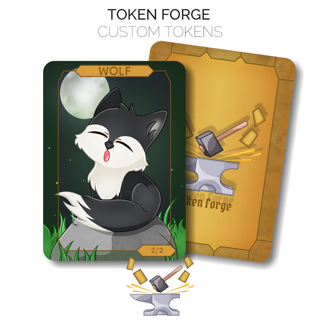 5 Wolf Tokens for Magic the Gathering - Etsy