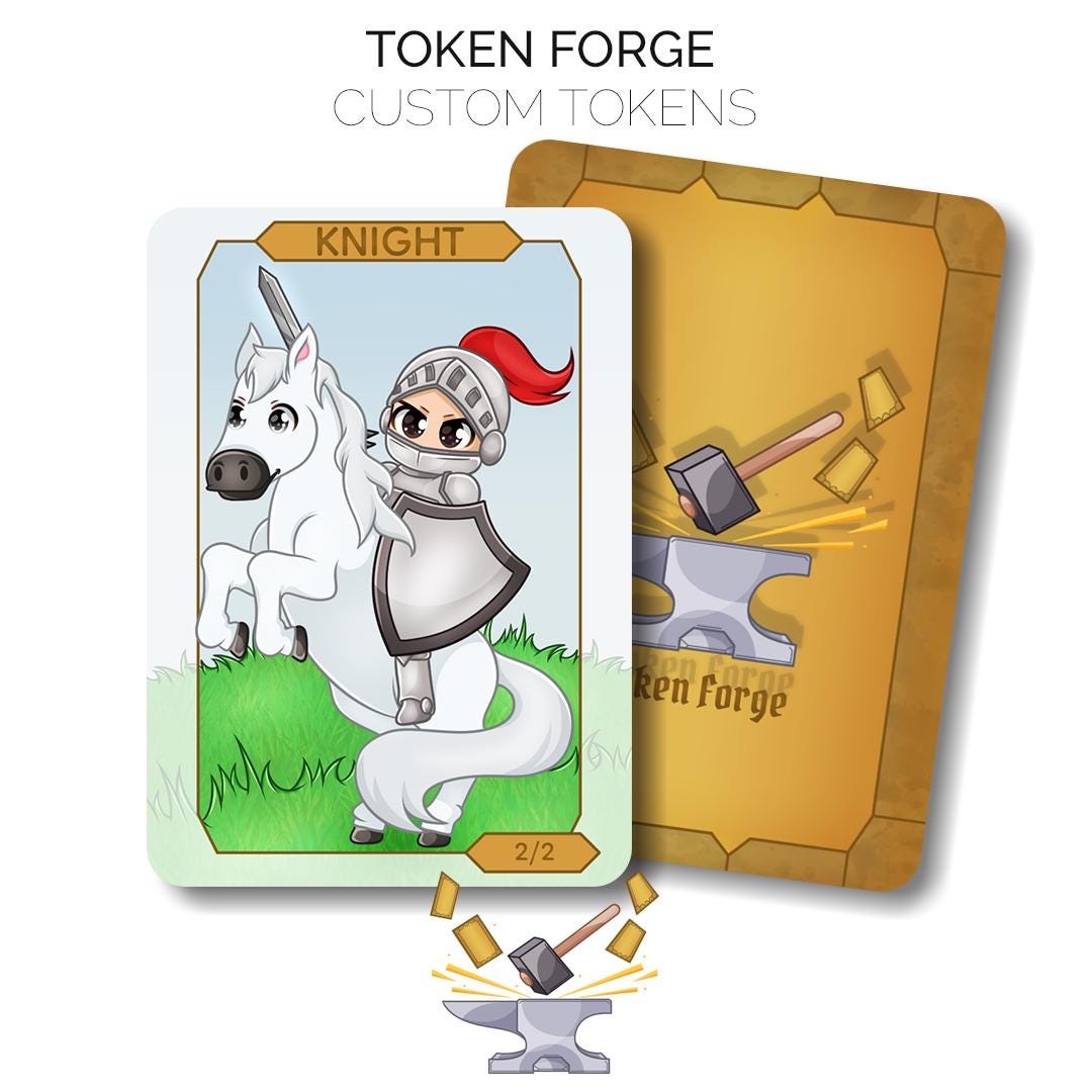 5 Knight Tokens for Magic the Gathering - Etsy