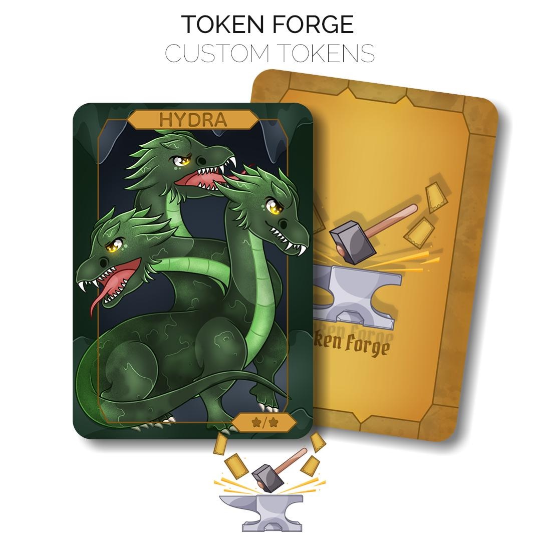 5 Hydra Tokens | Custom Magic the Gathering Tokens | MTG Creature Token ...