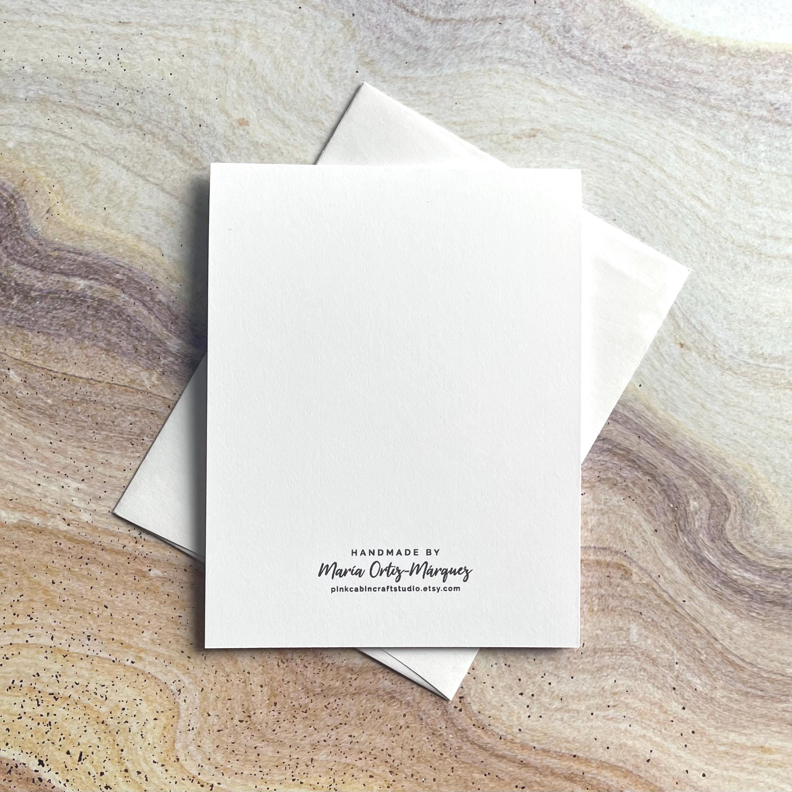 Embossed Floral Greeting Card Set: Handmade Deckled Edge Cards - Etsy