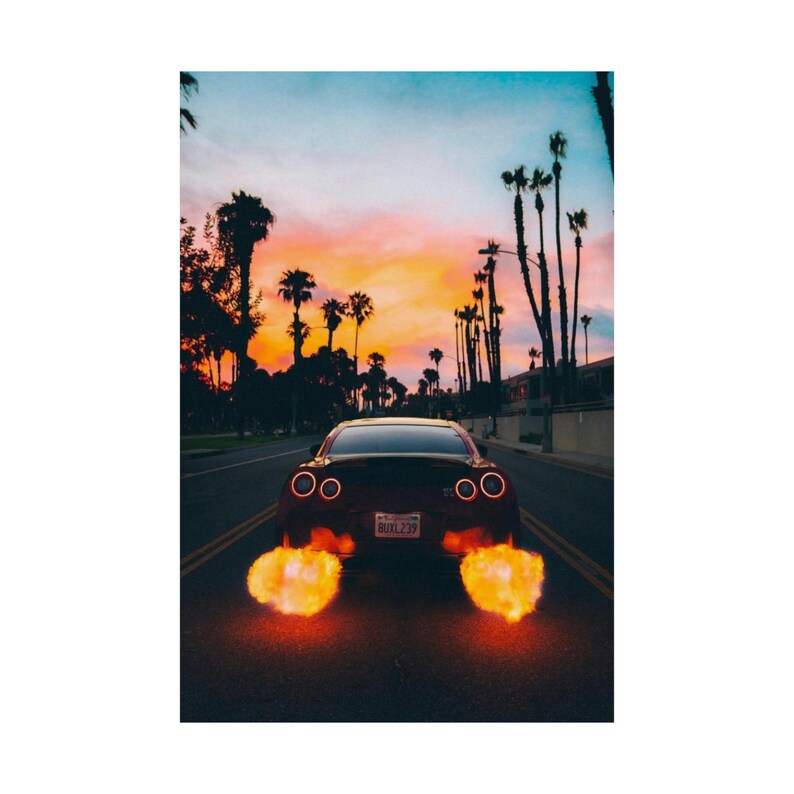 Nissan R35 GT-R Car Poster Shooting Flames - Etsy