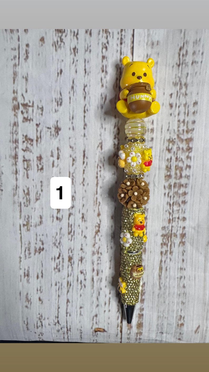 Winnie the Pooh Character Beaded Pens - Etsy