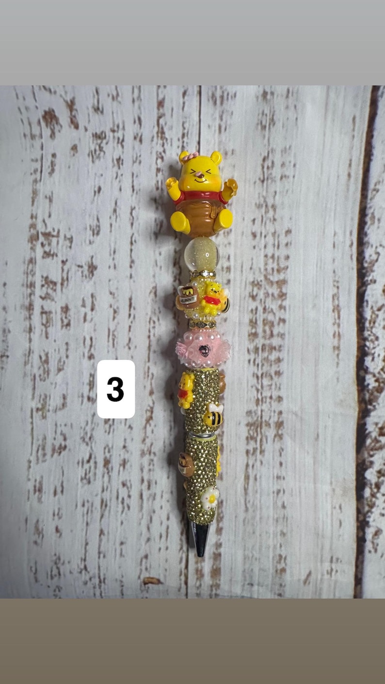 Winnie the Pooh Character Beaded Pens - Etsy