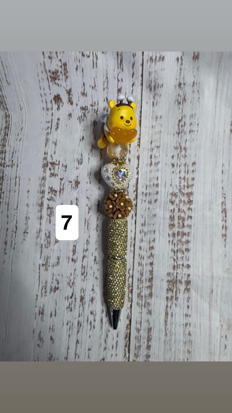 Winnie the Pooh Character Beaded Pens - Etsy