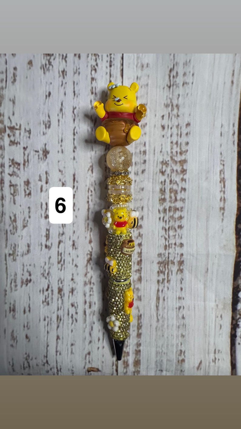 Winnie the Pooh Character Beaded Pens - Etsy